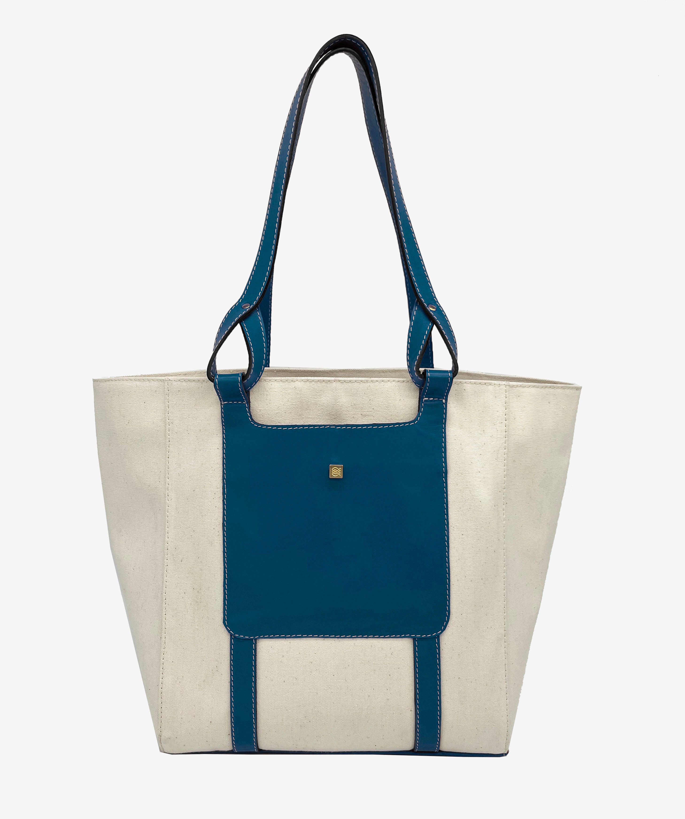 Patmos Bag | Fabric and Leather Tote – Almira
